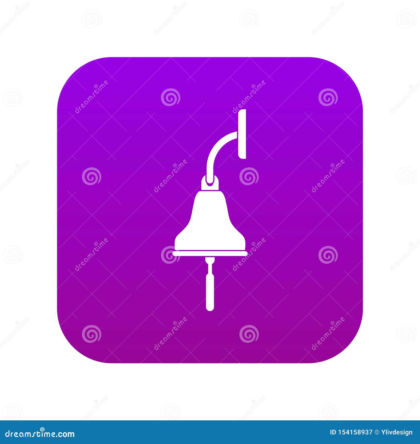 Ship Bell Icon Digital Purple Stock Vector - Illustration of ring ...
