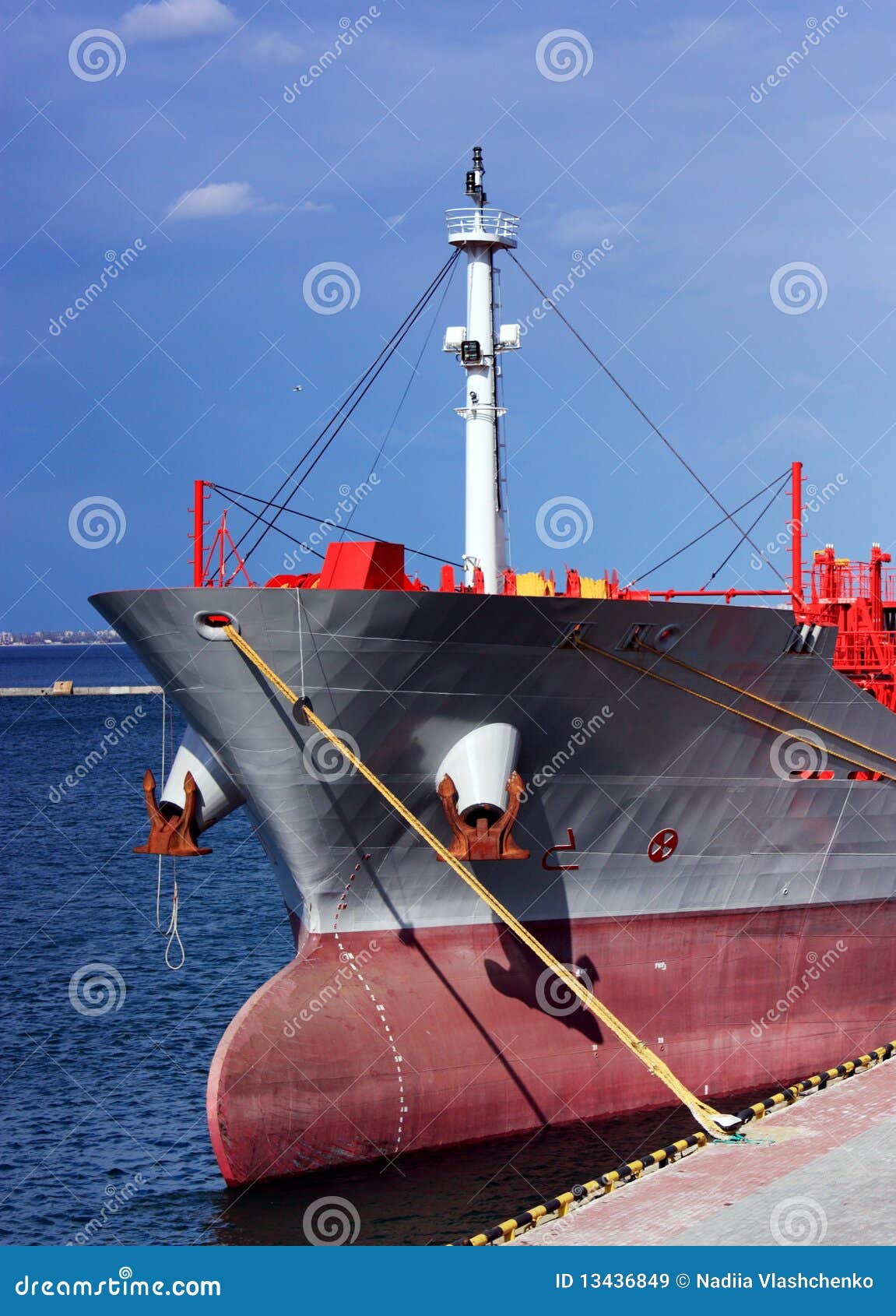 Ship on a berth stock image. Image of bulk, retail, trading - 13436849