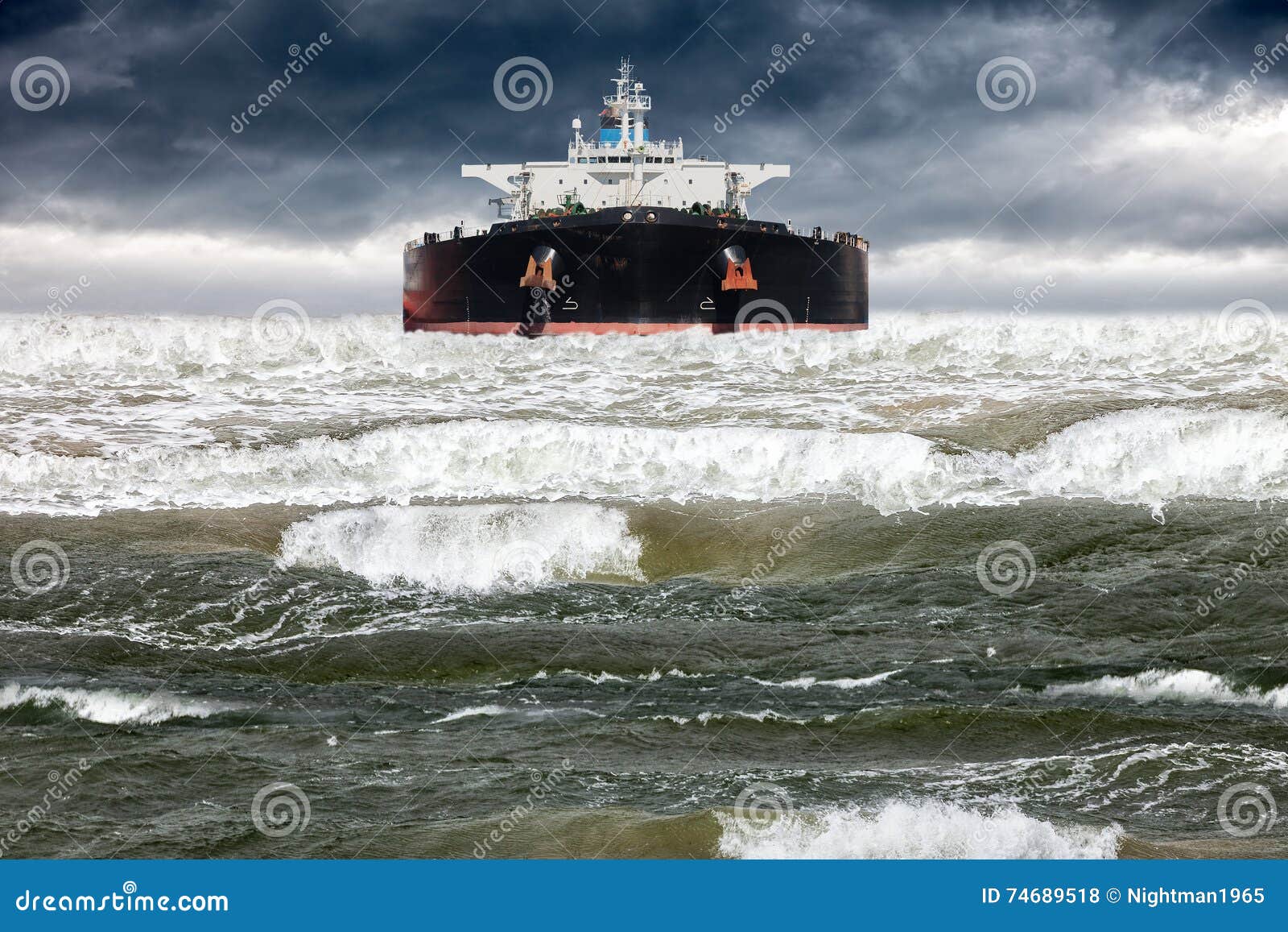 Ship and big wave stock photo. Image of dangerous, storm - 74689518