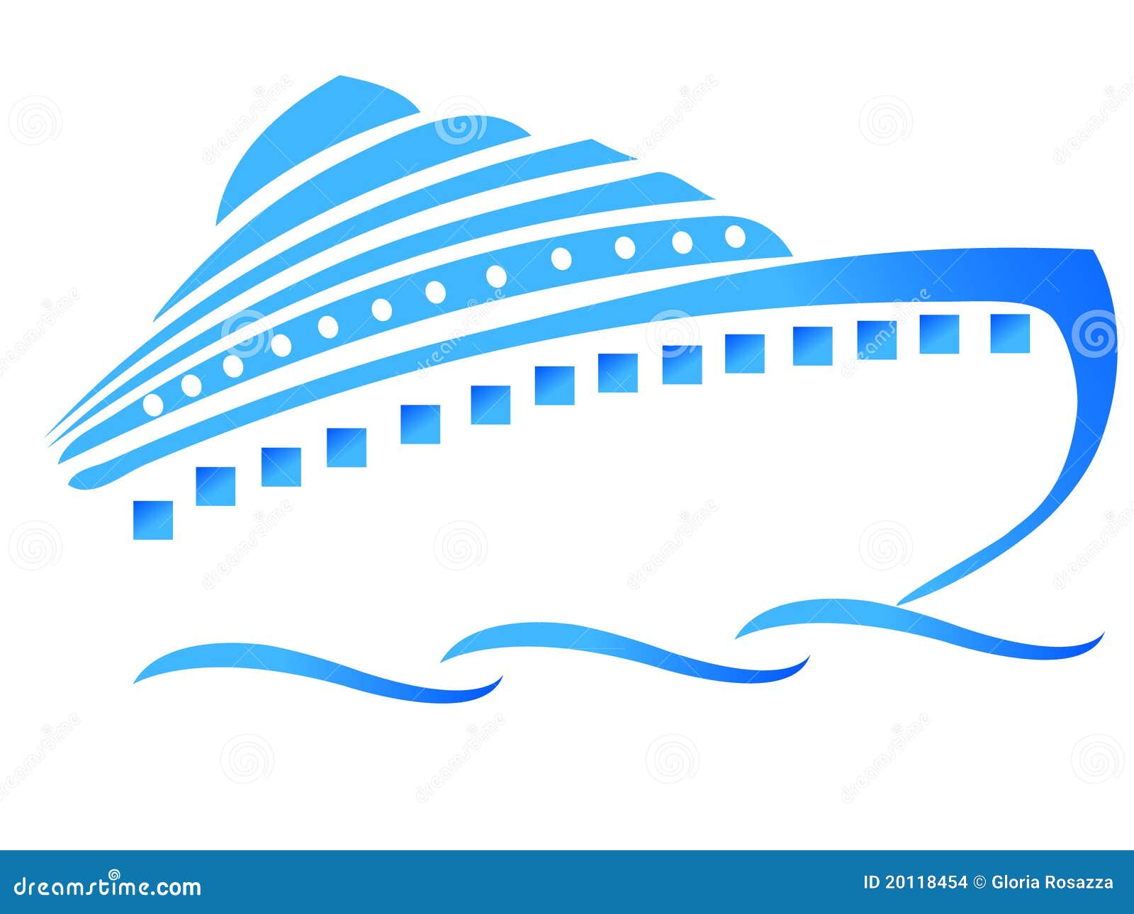 Ship or Blue Cruiser stock vector. Illustration of journey - 20118454