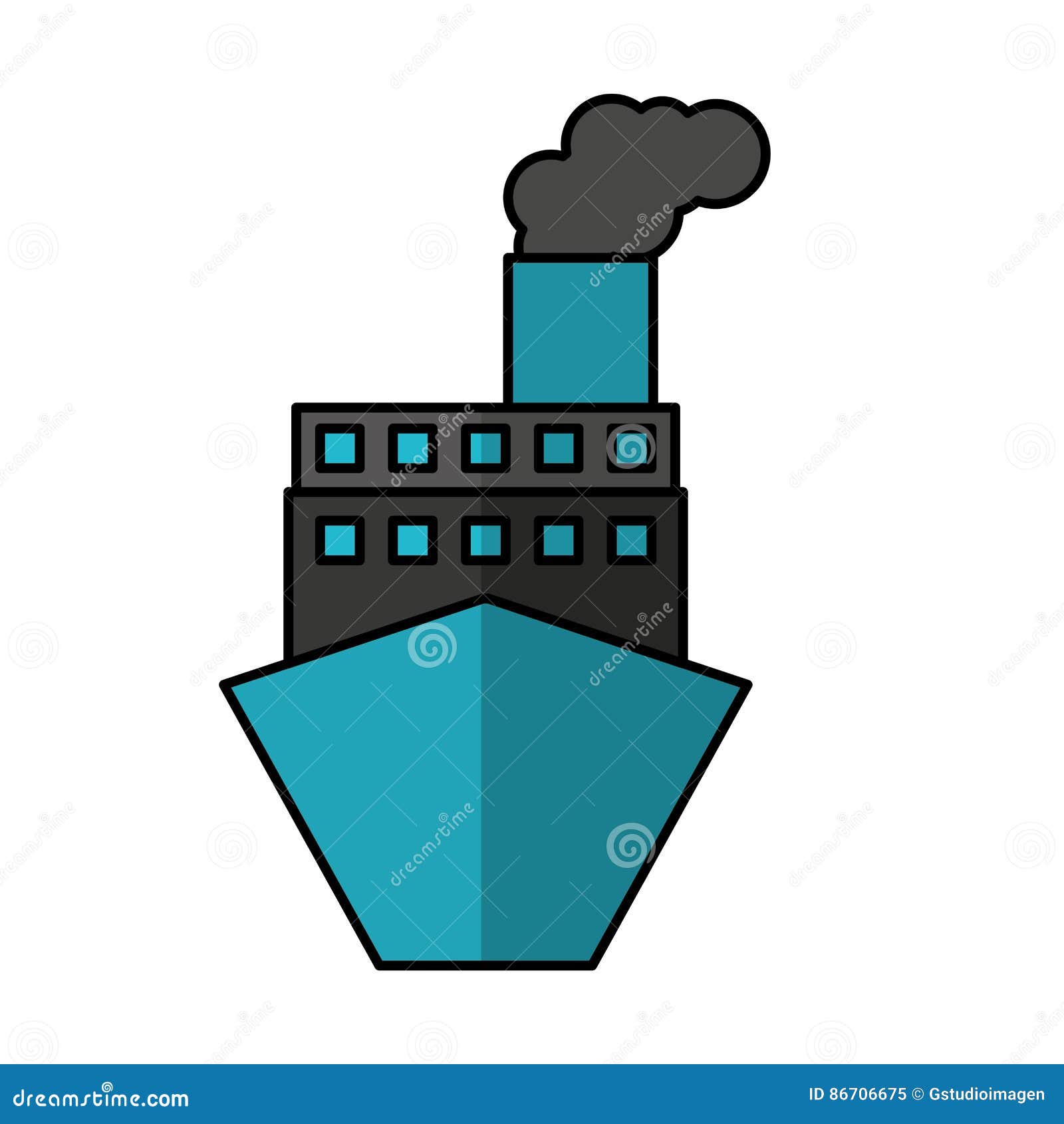 Ship boat delivery service stock vector. Illustration of port - 86706675