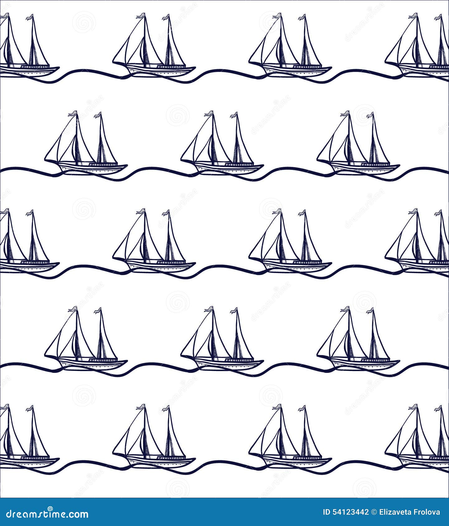 Ship boat pattern stock vector. Illustration of brigantine - 54123442