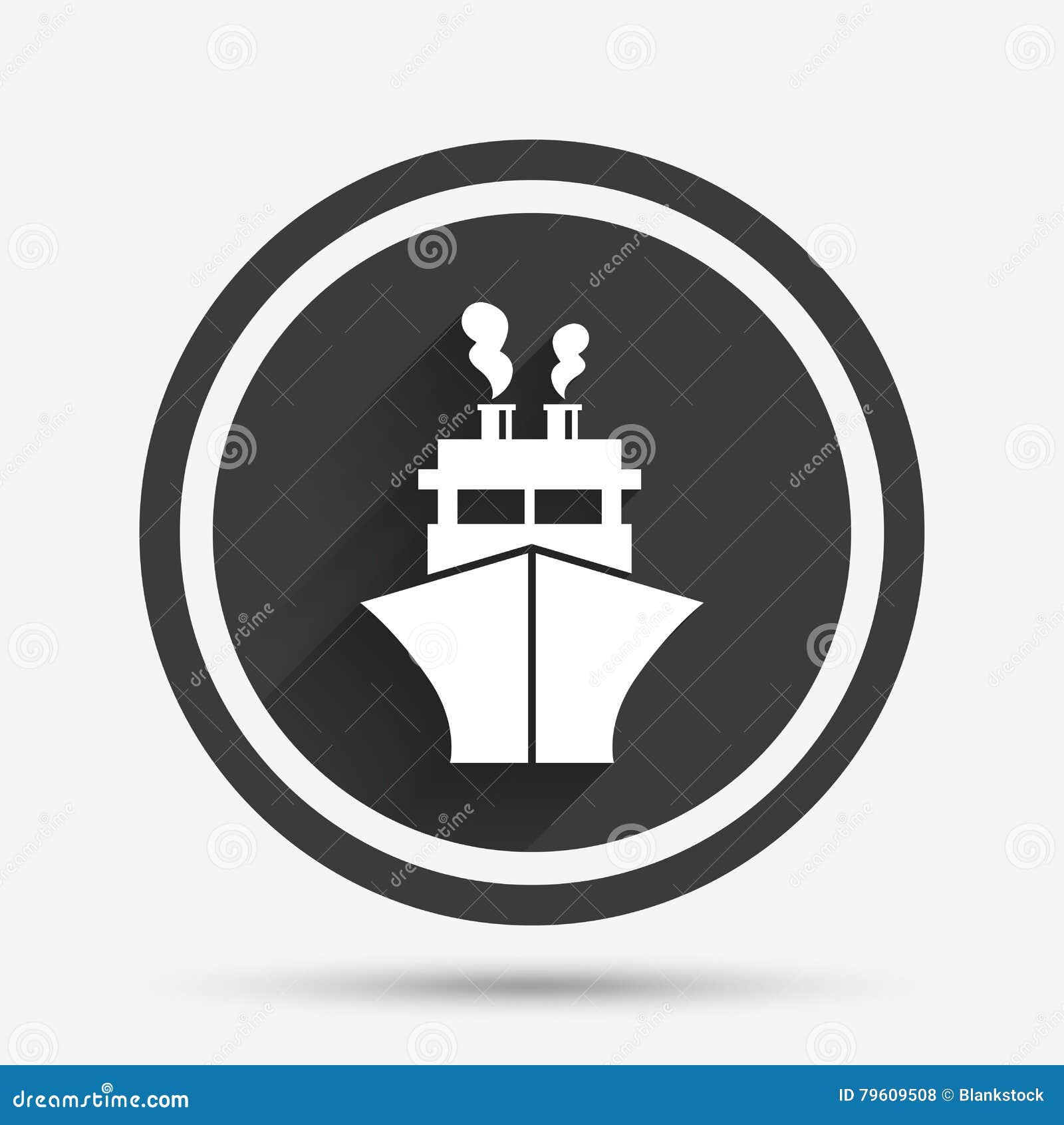 Ship or Boat Sign Icon. Shipping Delivery Symbol Stock Vector ...