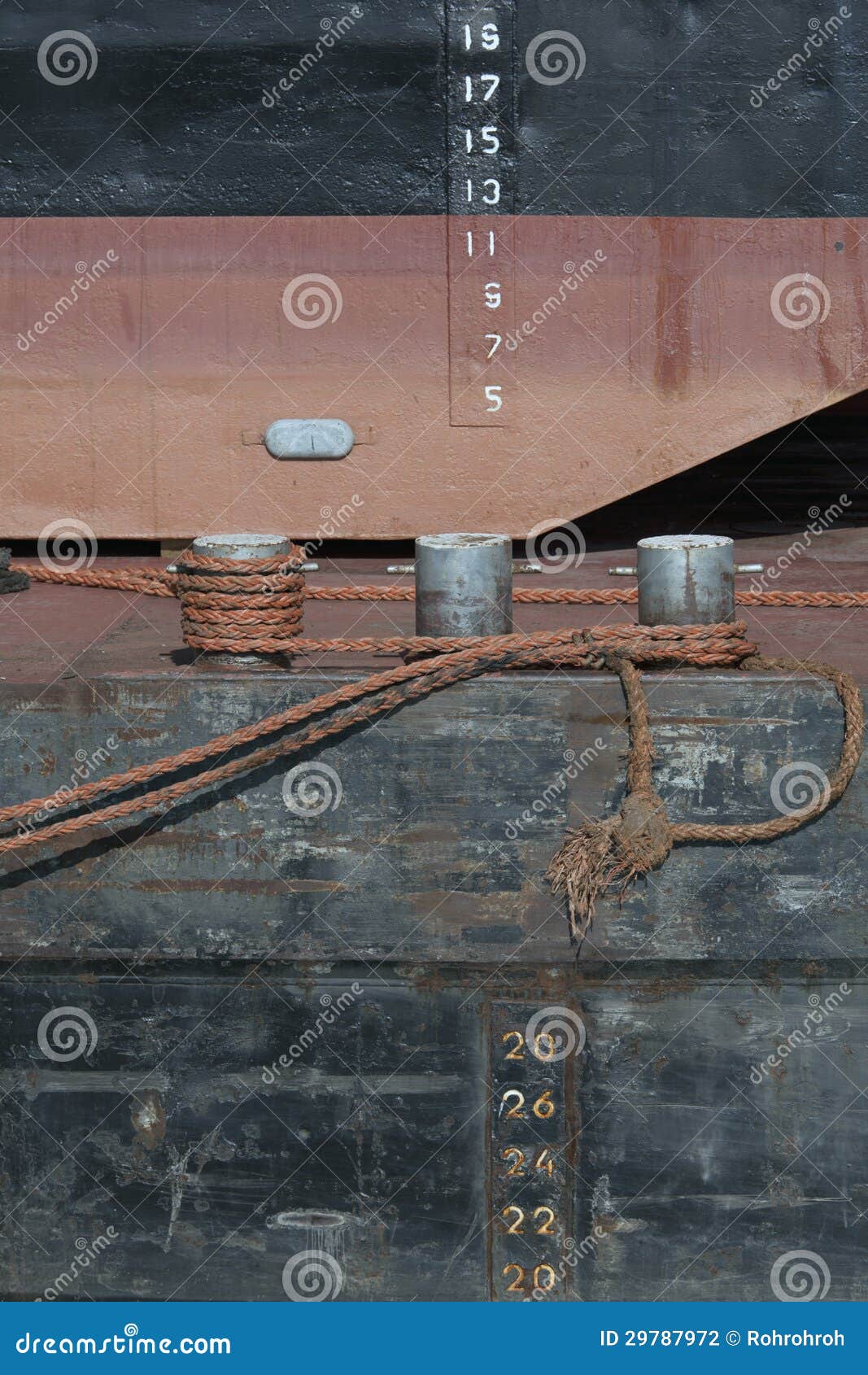 Bolder with ropes stock photo. Image of rusty, space - 29787972