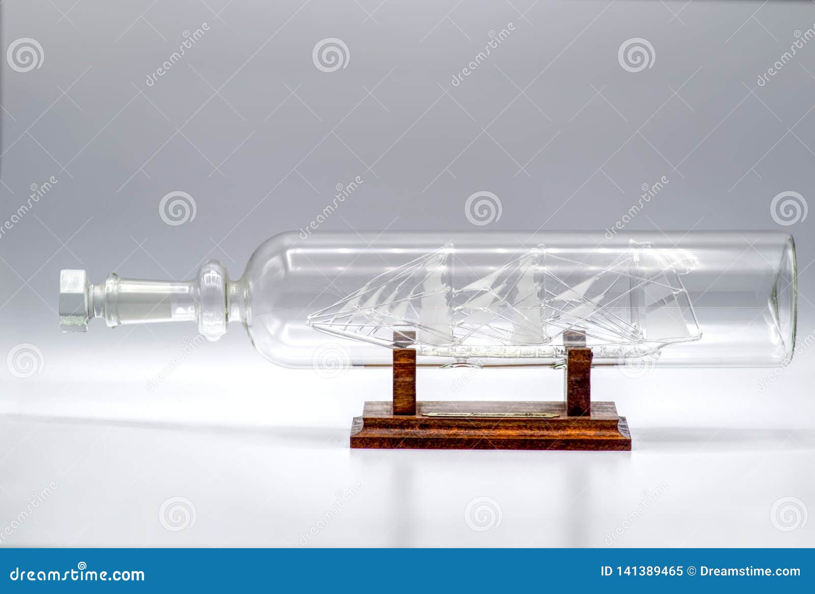 Ship in a bottle stock image. Image of light, transparent - 141389465