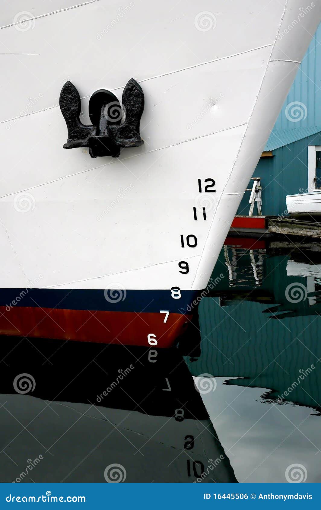 Ship bow and anchor stock photo. Image of large, marine - 16445506