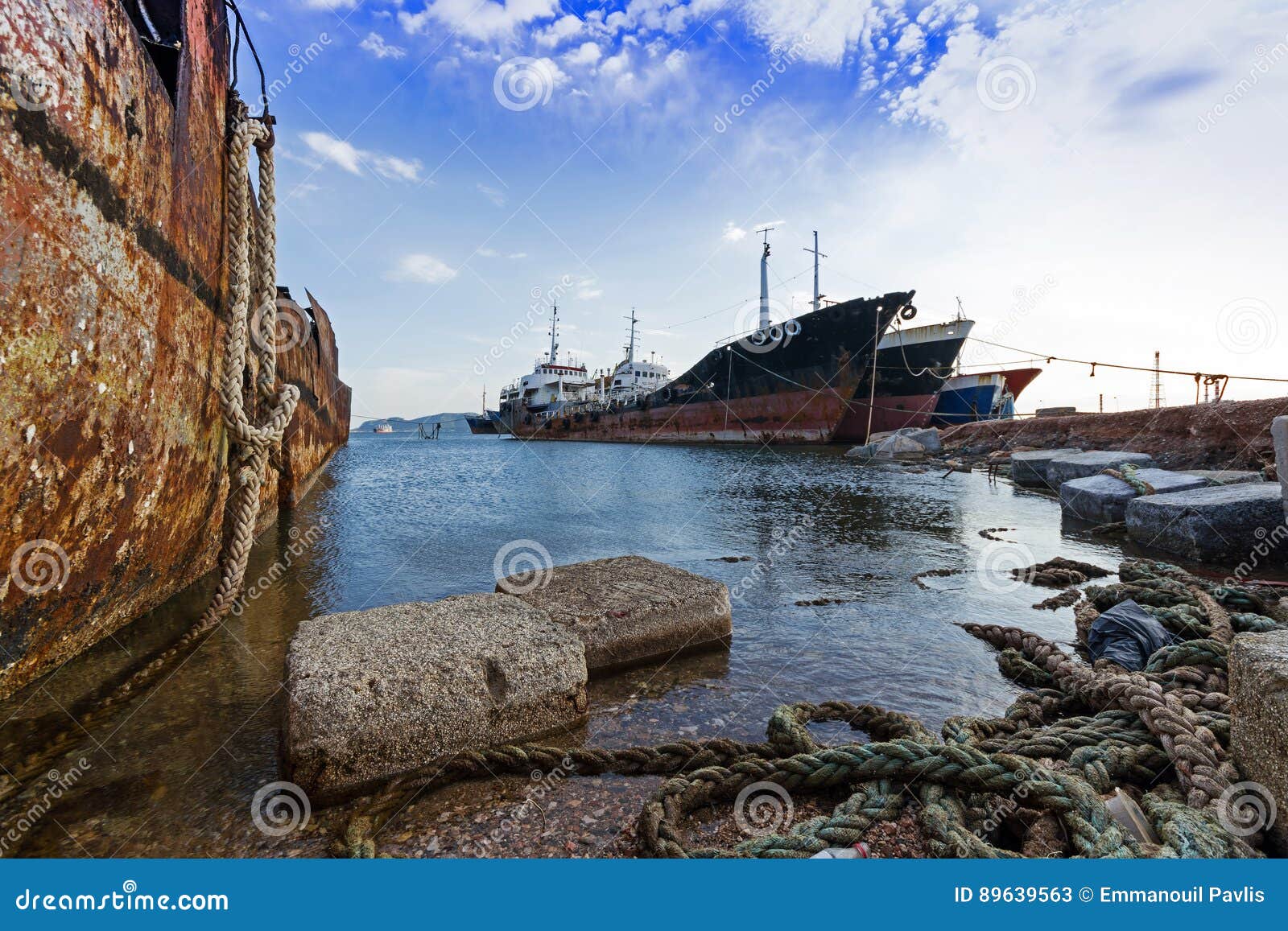 Ship-breaker stock image. Image of polluted, corrupted - 89639563