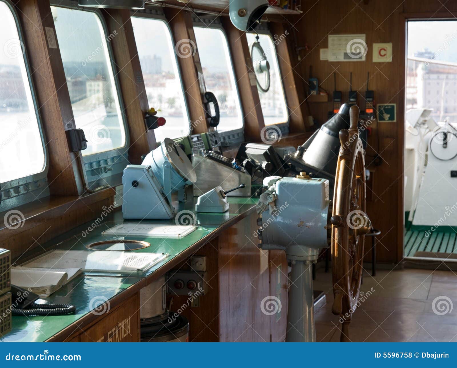 Ship bridge stock photo. Image of nautical, steering, bridge - 5596758