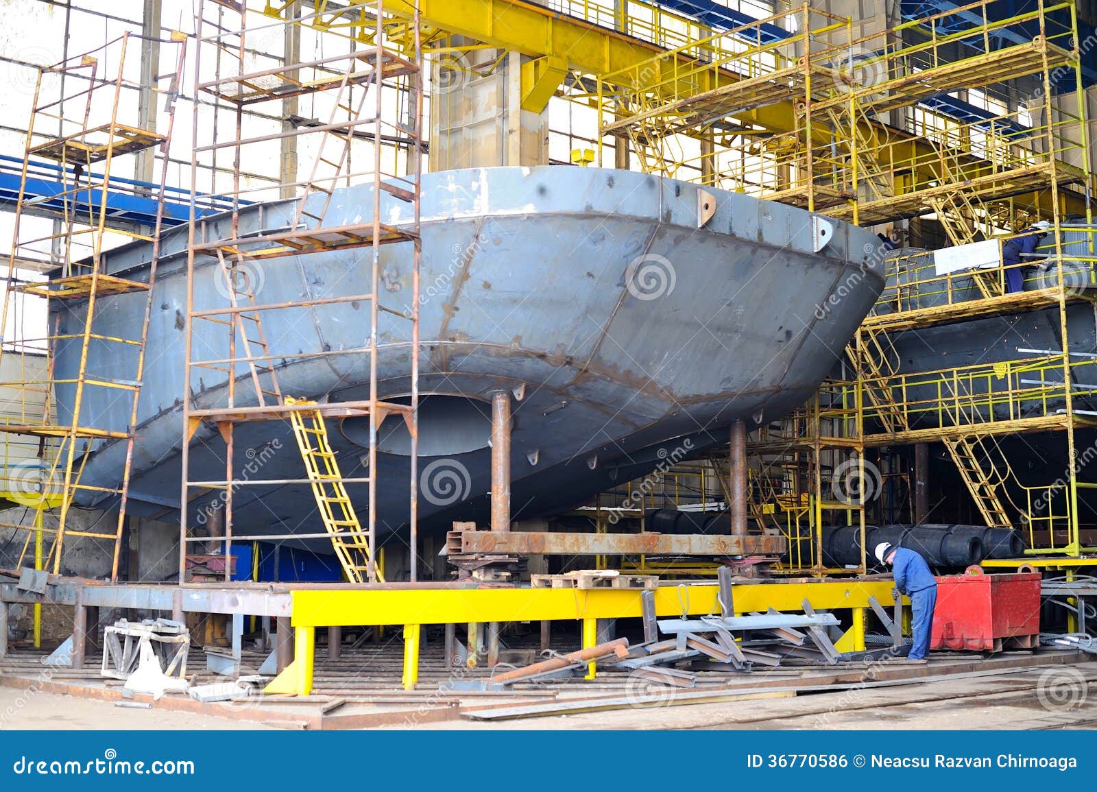 Ship building stock photo. Image of transportation, scaffolding - 36770586