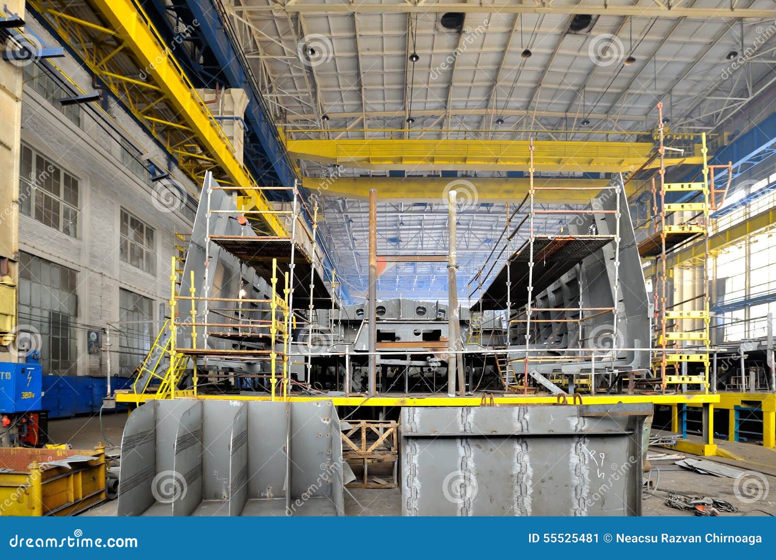 Ship building shoot inside stock image. Image of metal - 55525481