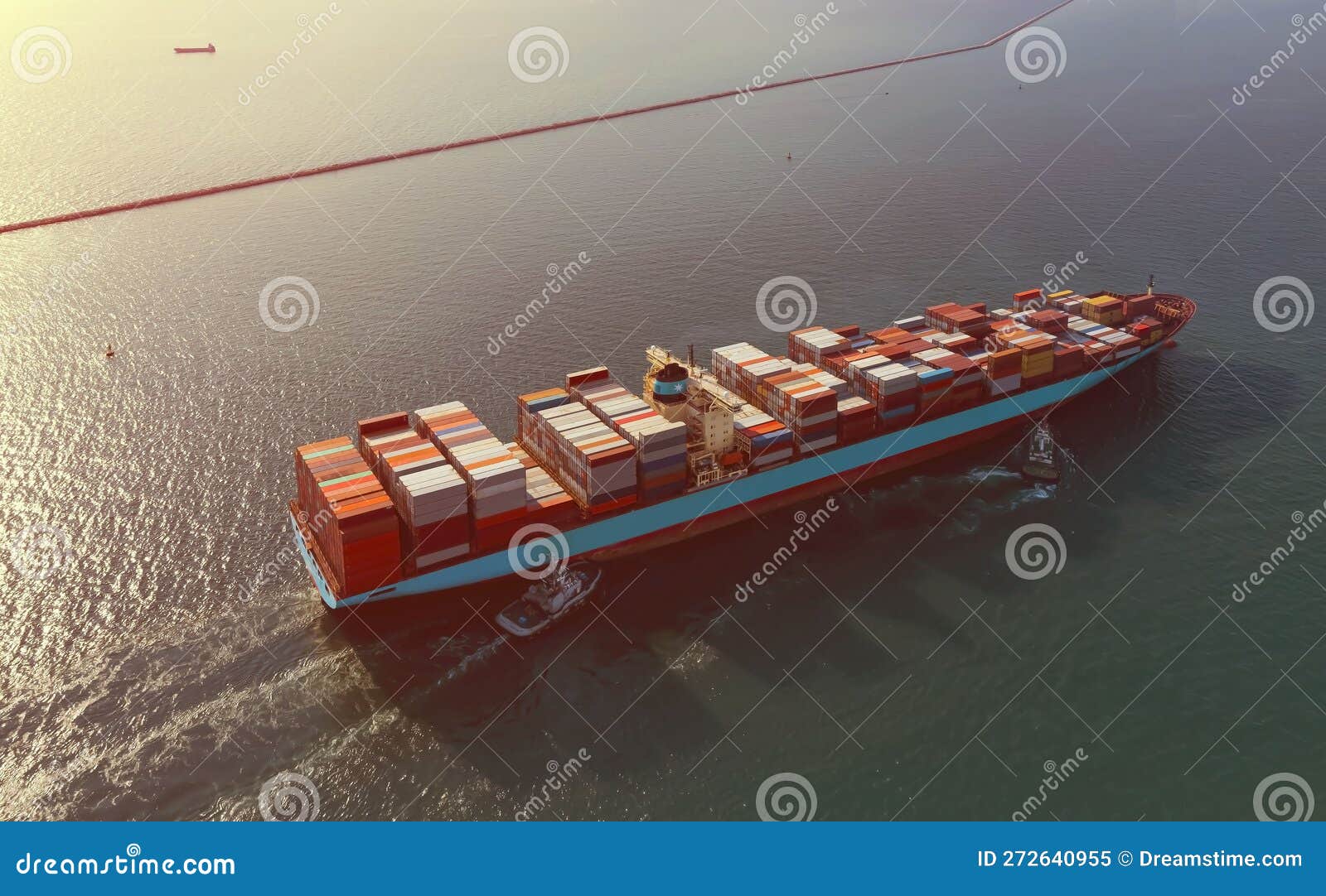 Ship of Business Logistics Cargo Concept and the Map Global Partner ...