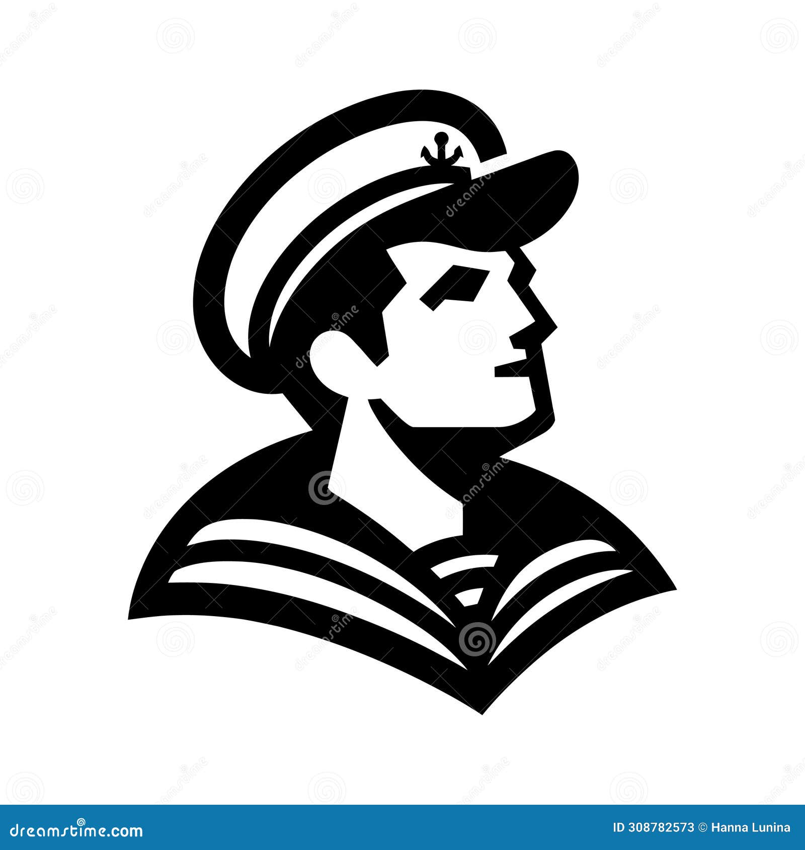 Ship Captain Badge. Vector Graphics Stock Illustration - Illustration ...