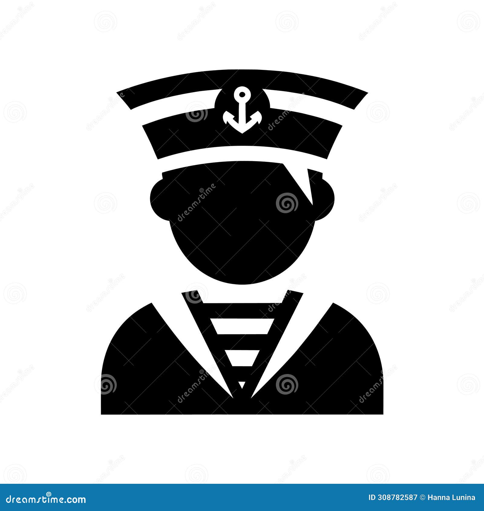 Ship Captain Badge. Vector Graphics Stock Illustration - Illustration ...