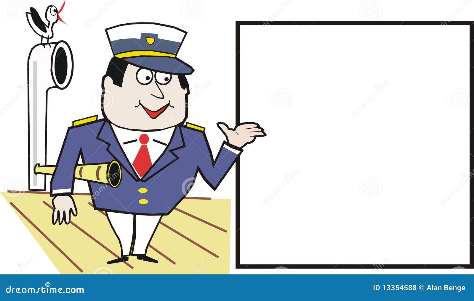 Ship captain cartoon stock illustration. Illustration of background ...