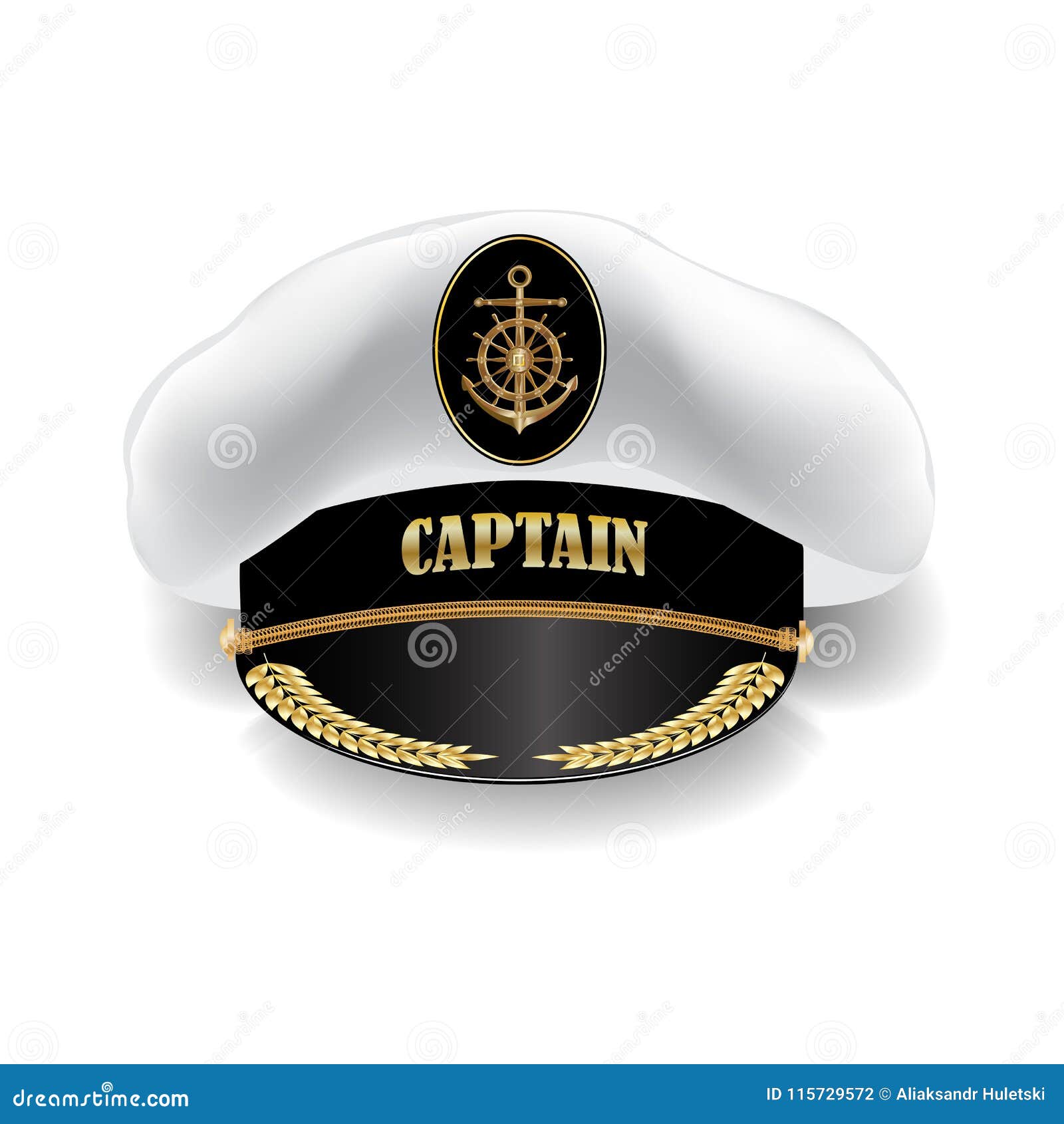 Ship_captain_3d_cap stock vector. Illustration of form - 115729572