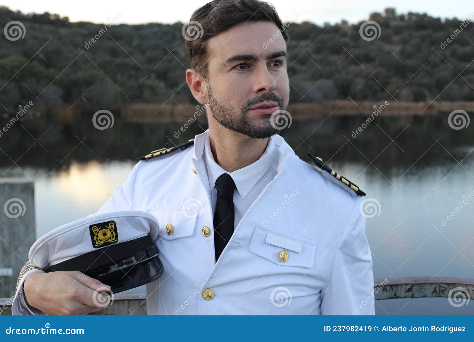 Ship Captain with Elegant Uniform Stock Image - Image of officer ...