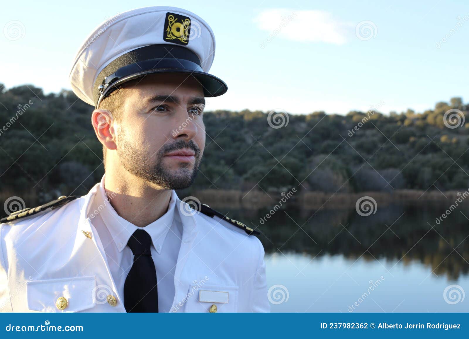 Ship Captain with Elegant Uniform Stock Photo - Image of master, ocean ...