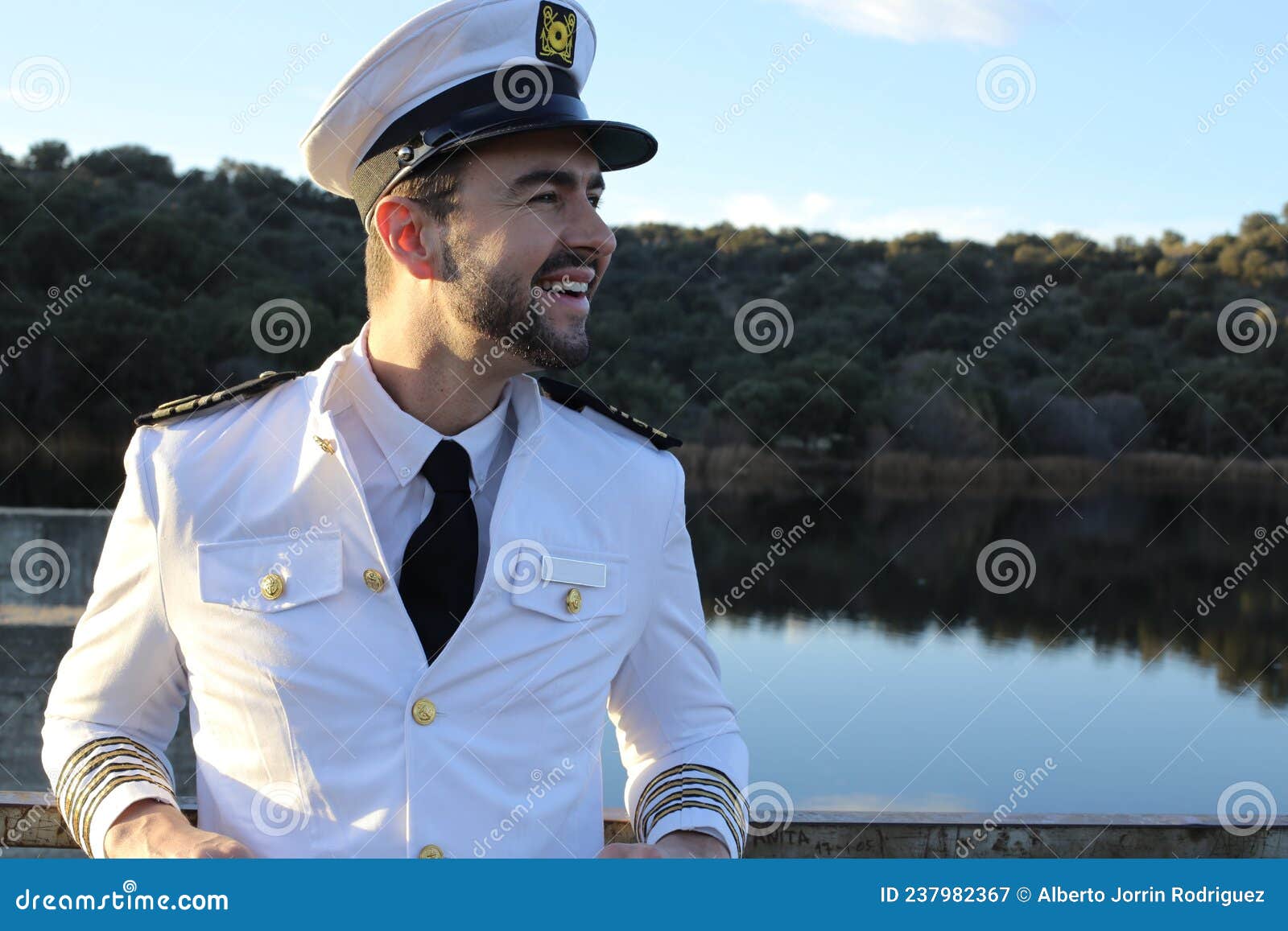 Ship Captain with Elegant Uniform Stock Image - Image of authority ...
