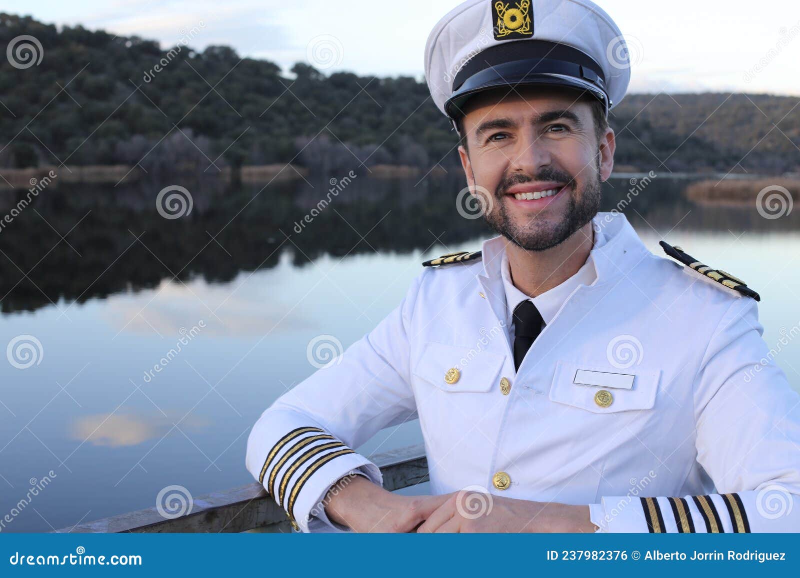 Ship Captain with Elegant Uniform Stock Photo - Image of navigation ...