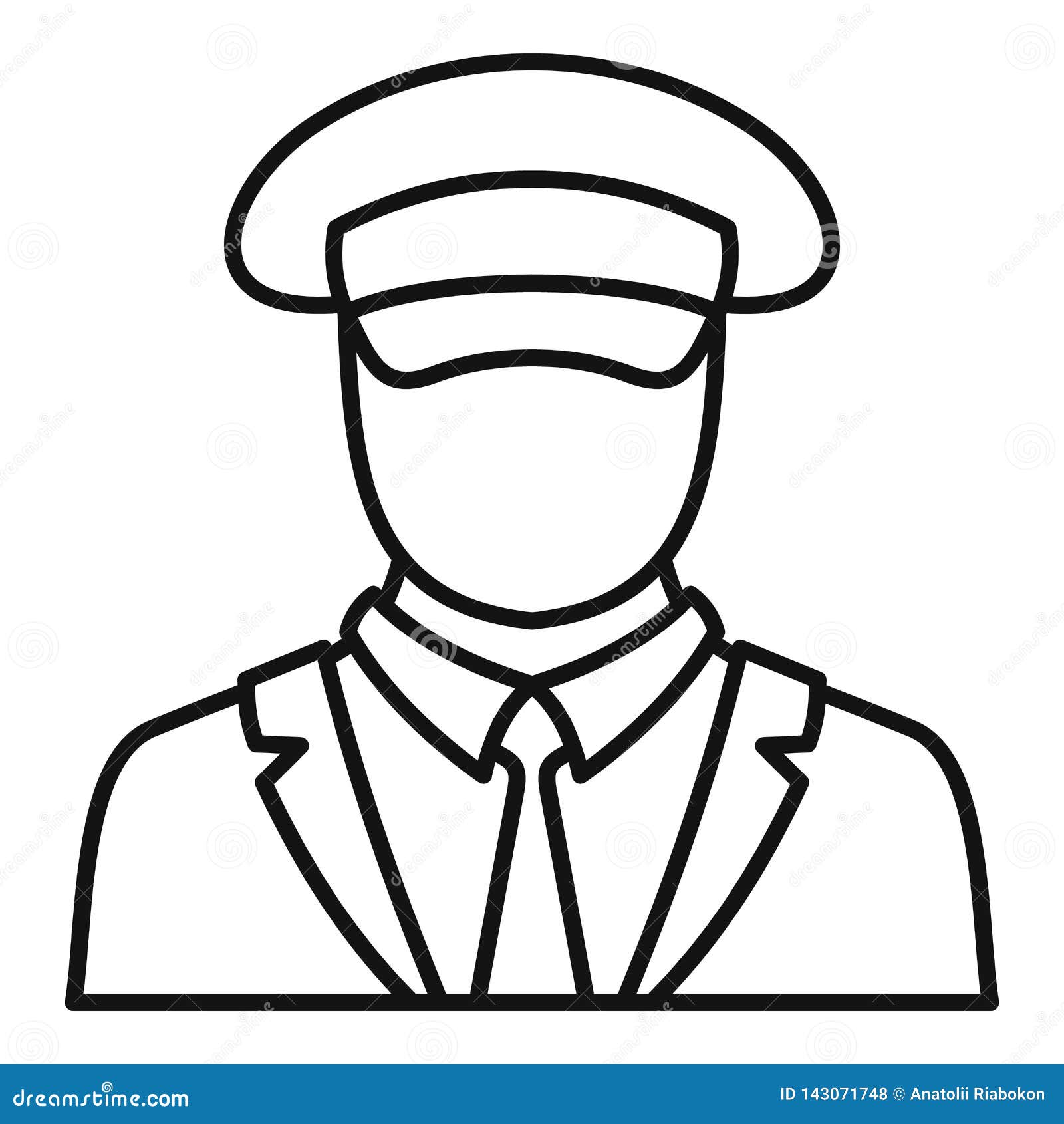 Captain Icon Vector From Pirates Collection. Thin Line Captain Outline ...