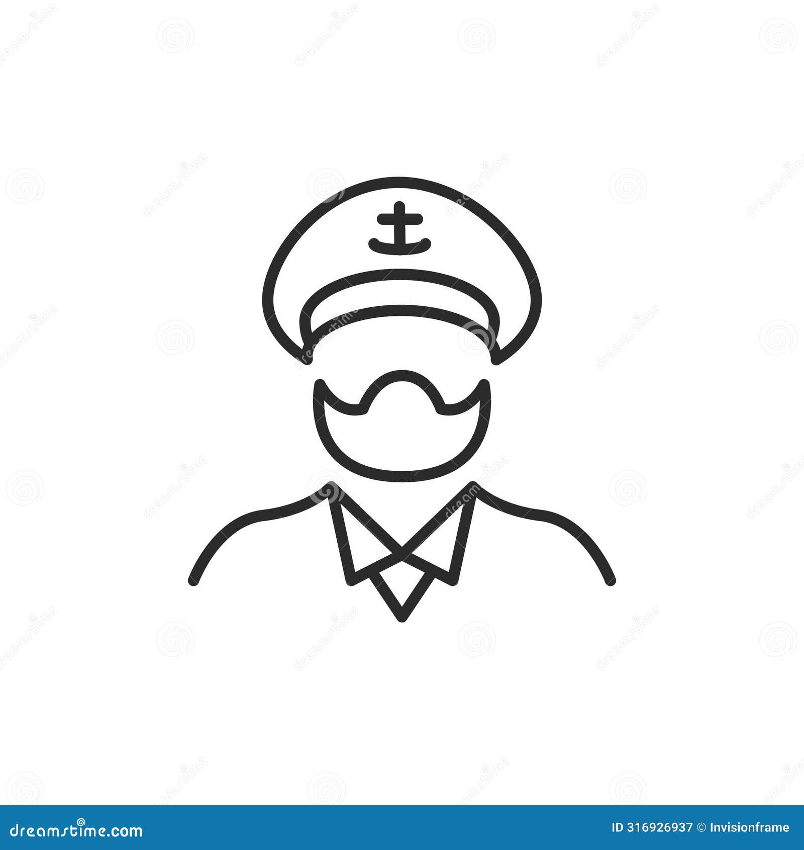 Ship Captain Icon stock vector. Illustration of transition - 316926937