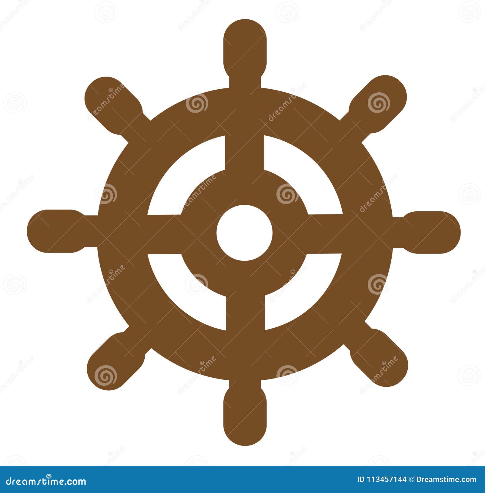 Ship Captain& X27;s Wheel Stock Illustration - Illustration of wheel ...