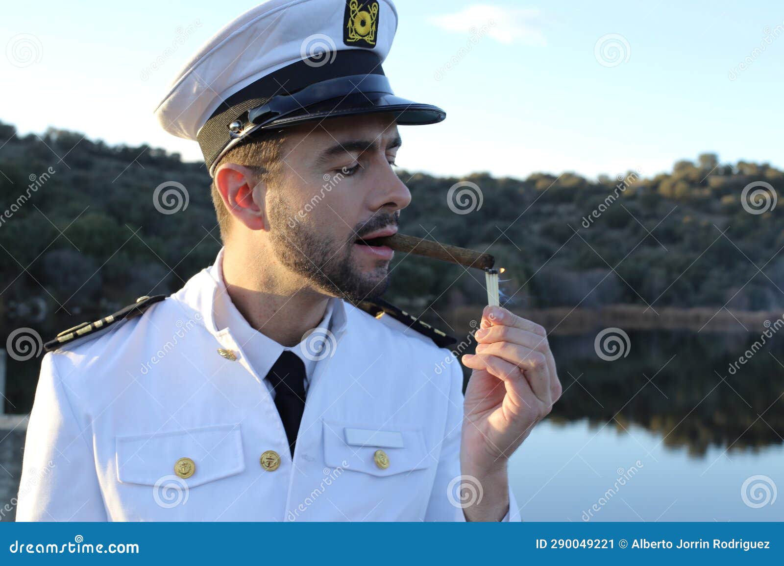 Ship Captain Taking a Break Stock Image - Image of habit, addiction ...