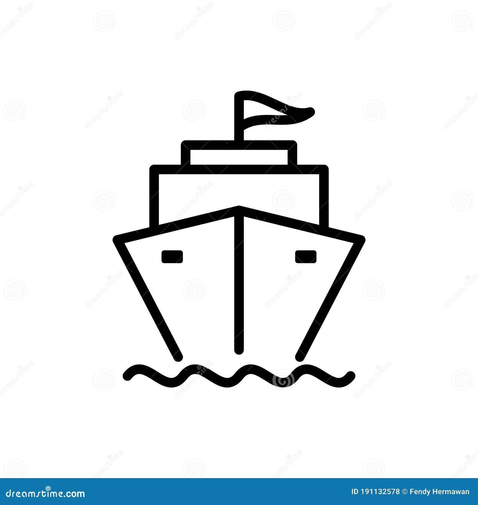 Ship - Cargo Cruiser Icon Vector Design Template Stock Vector ...