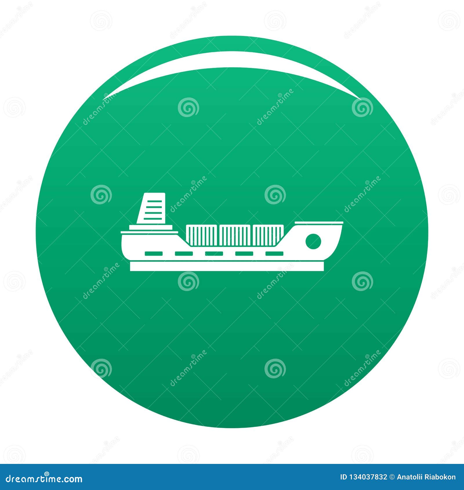 Ship Cargo Icon Vector Green Stock Vector - Illustration of digital ...
