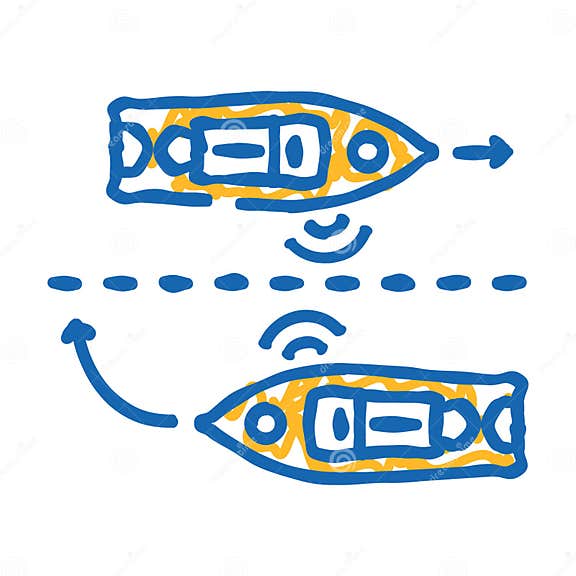Ship Collision Avoidance Systems Icon Doodle Illustration Stock ...