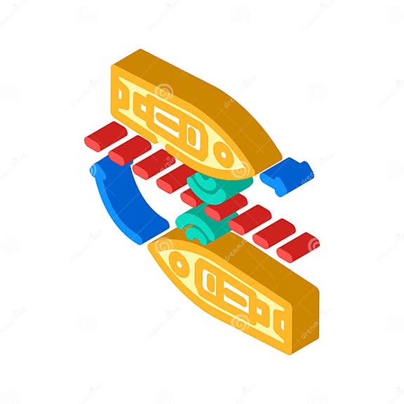 Ship Collision Avoidance Systems Isometric Icon Vector Illustration ...