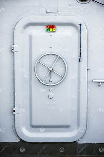 Ship Compartment Door stock photo. Image of door, grey - 26566880