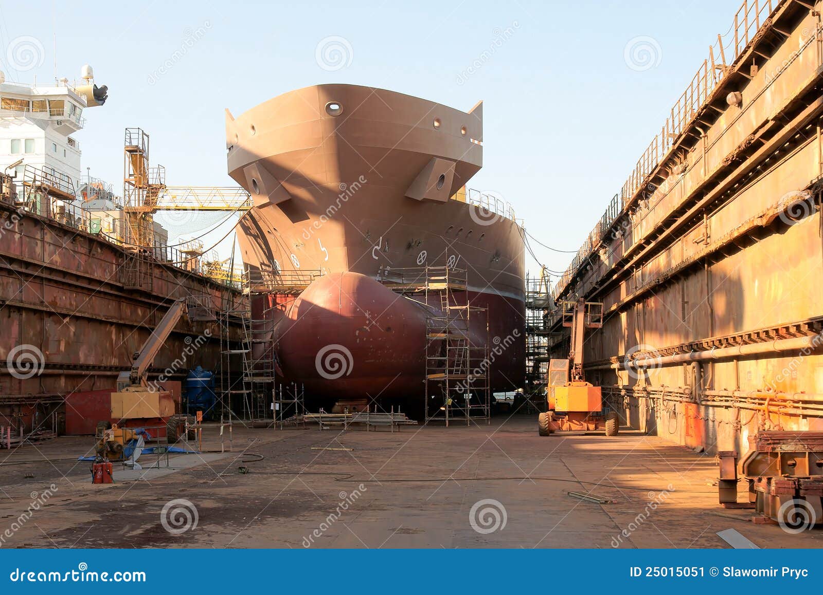 Ship during construction stock image. Image of transport - 25015051