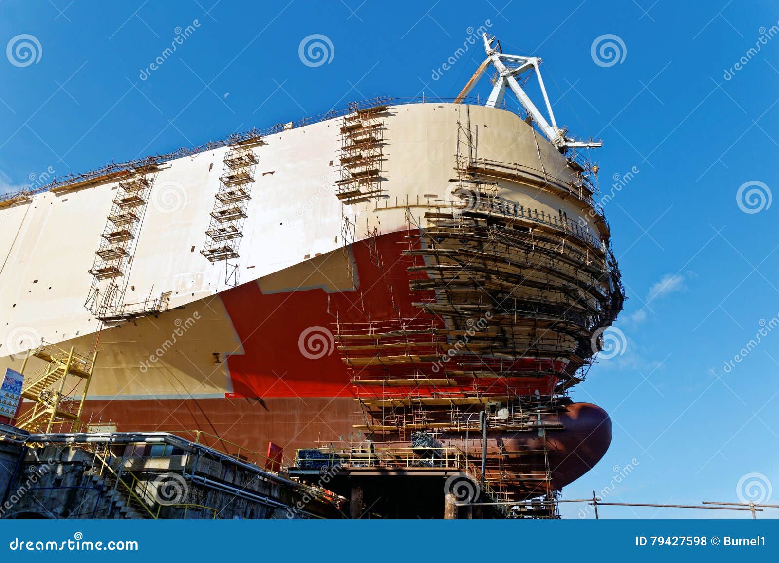 Ship construction stock photo. Image of industry, maritime - 79427598