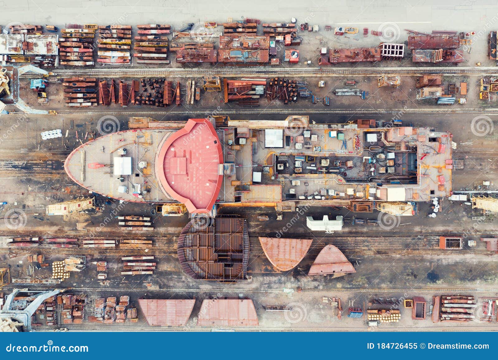 Ship Construction at the Factory. Stock Image - Image of nautical ...