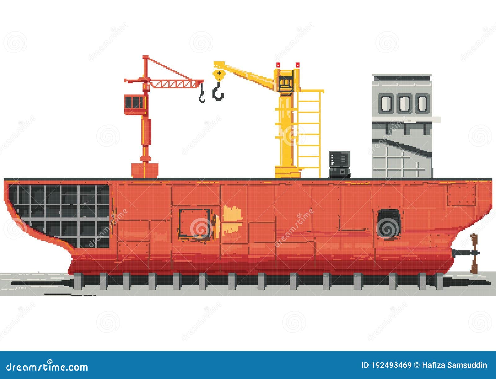 Ship Construction. Vector Illustration Decorative Design Stock Vector ...