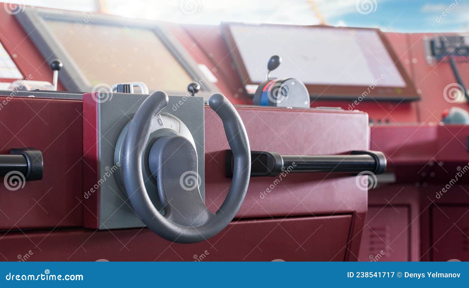 The Ship Control Panel In Wheelhouse Of The Old Ship Stock Photography ...