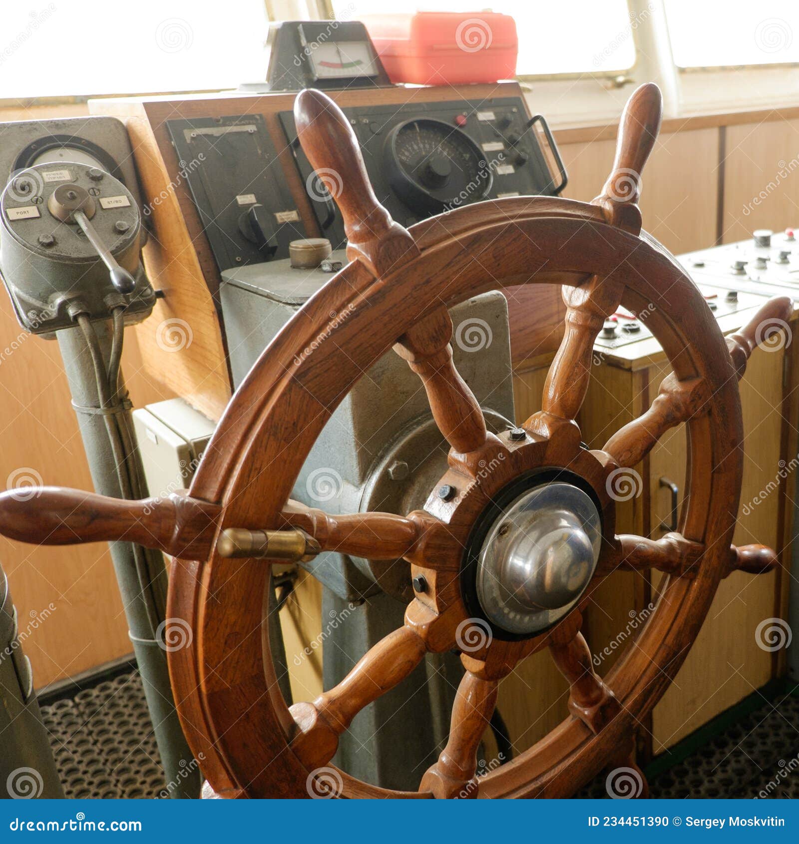 Ship Control Bridge Navigation Nautical Drive Sea Stock Photo - Image ...