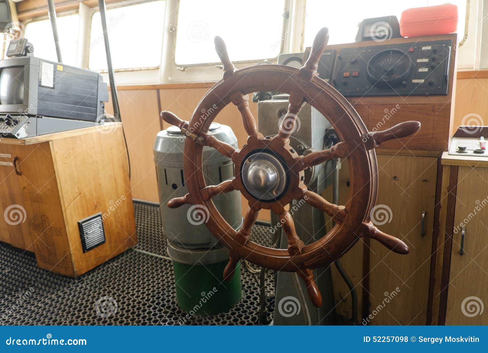 Ship control bridge stock photo. Image of steering, control - 52257098