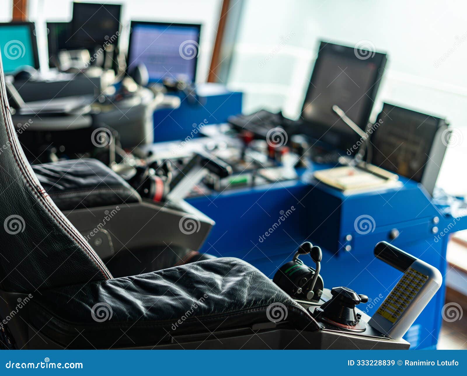 Ship Control on the Bridge. Stock Image - Image of vessel, vehicle ...