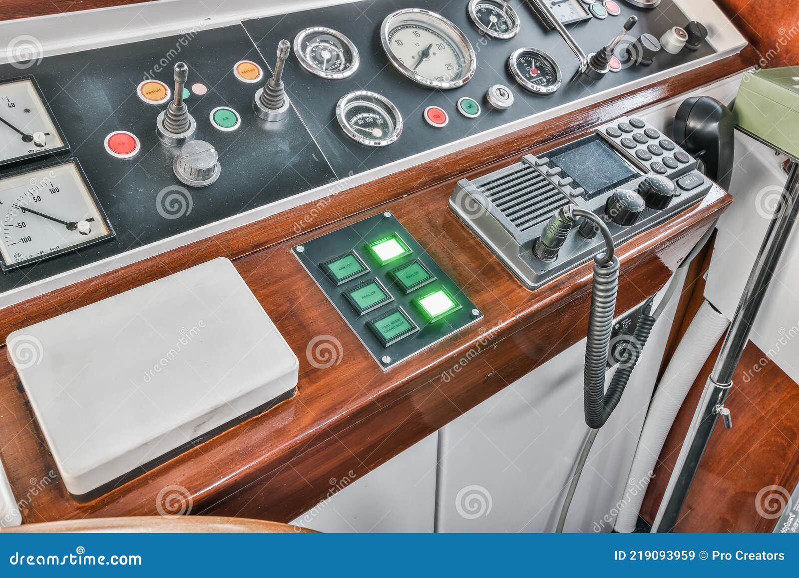 Ship Control Panel in Cockpit Stock Image - Image of technology, panel ...