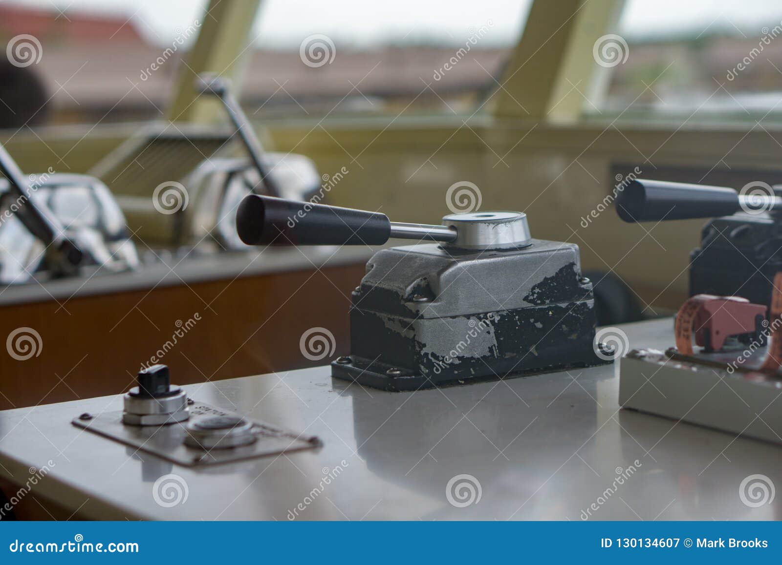 Ship Controls Close Up stock image. Image of horizontal - 130134607