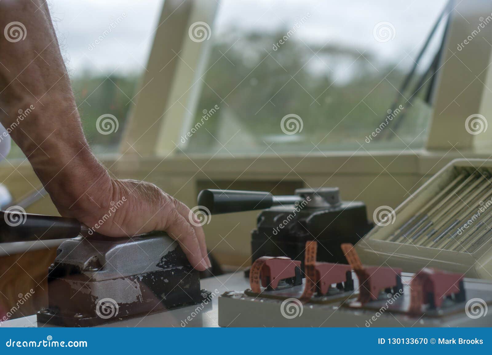 Ship Controls Close Up stock photo. Image of sport, leisure - 130133670