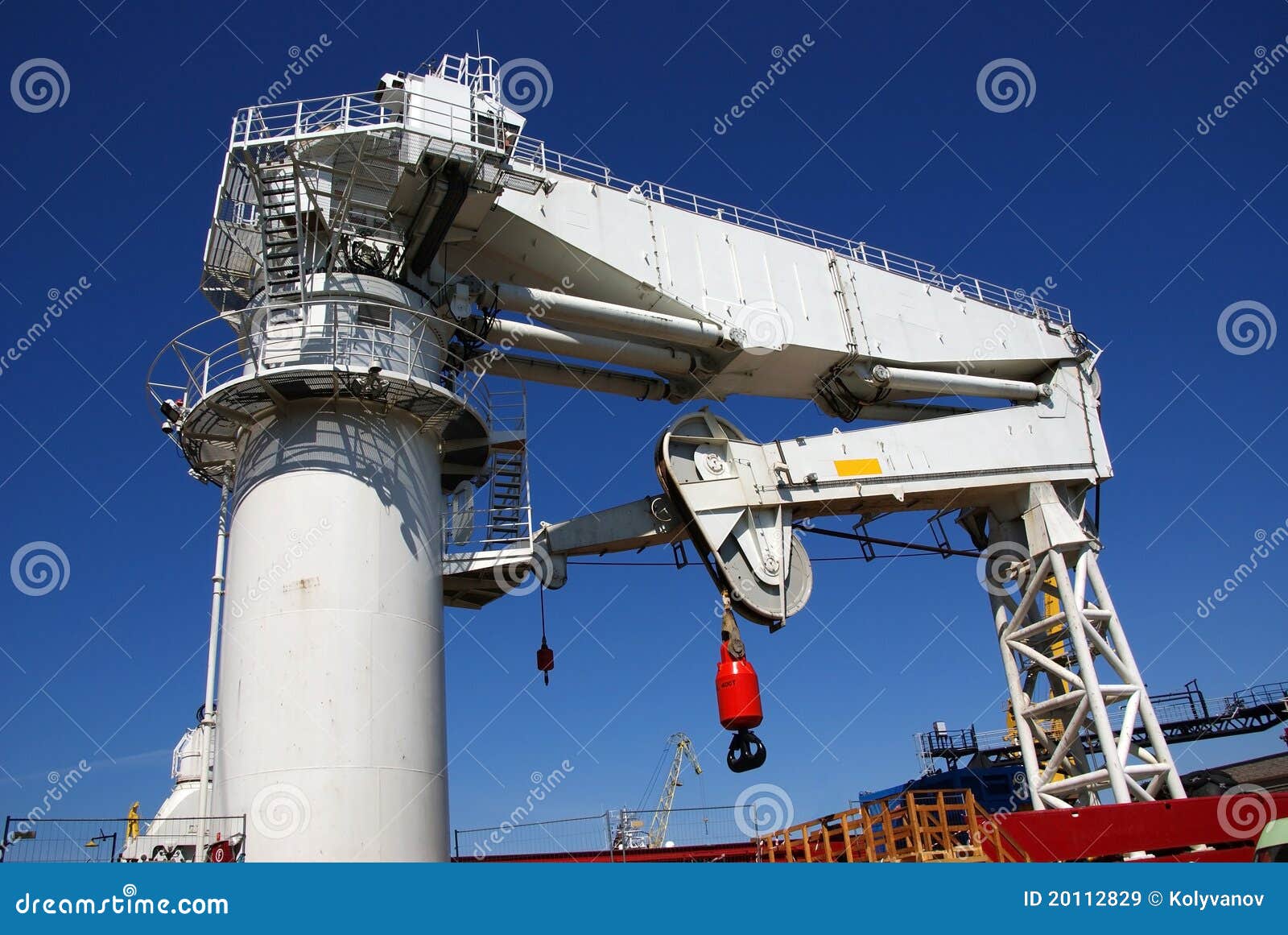 The ship crane stock image. Image of closeup, bulk, pulley - 20112829