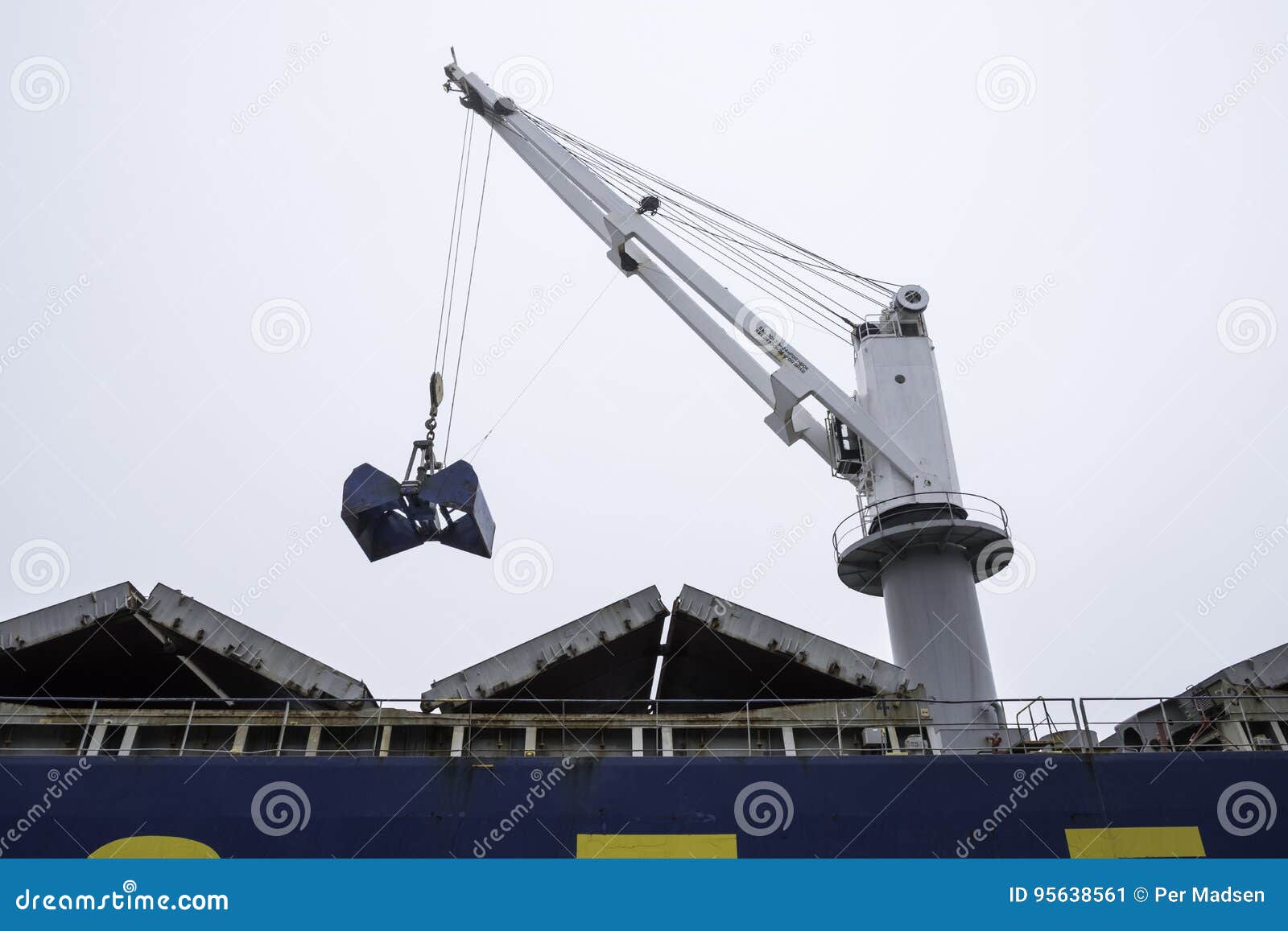 Ship crane stock image. Image of boat, cranes, docked - 95638561