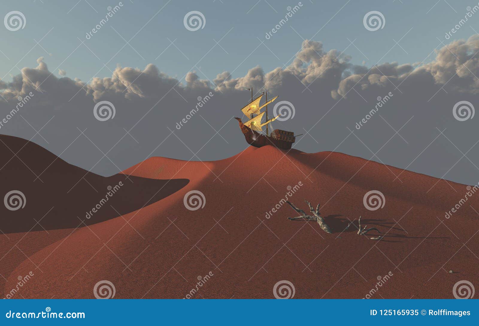 Ship in desert stock image. Image of vessel, boat, science - 125165935