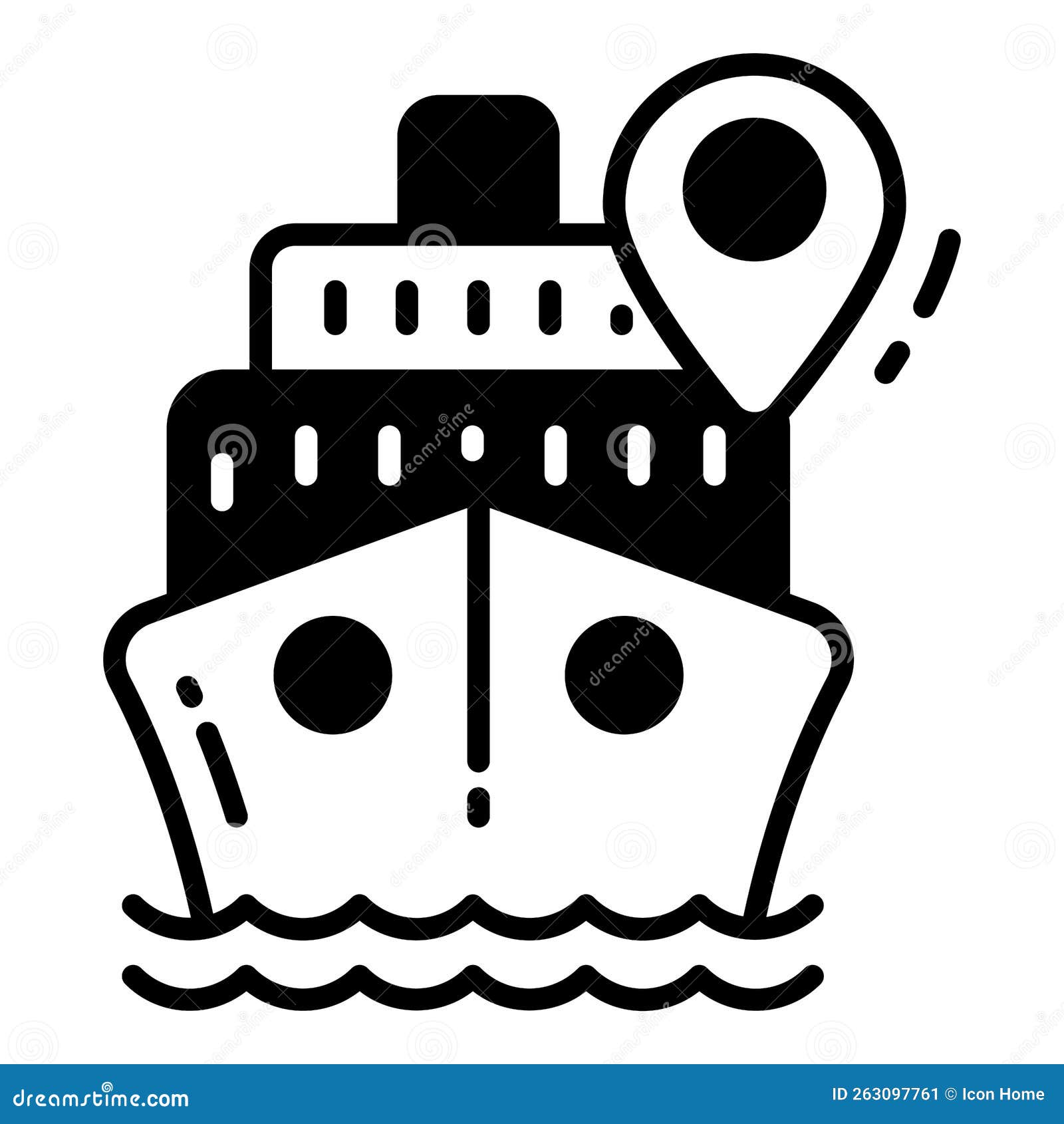 Ship Direction Icon Related Map Location and Navigation Black Icon ...