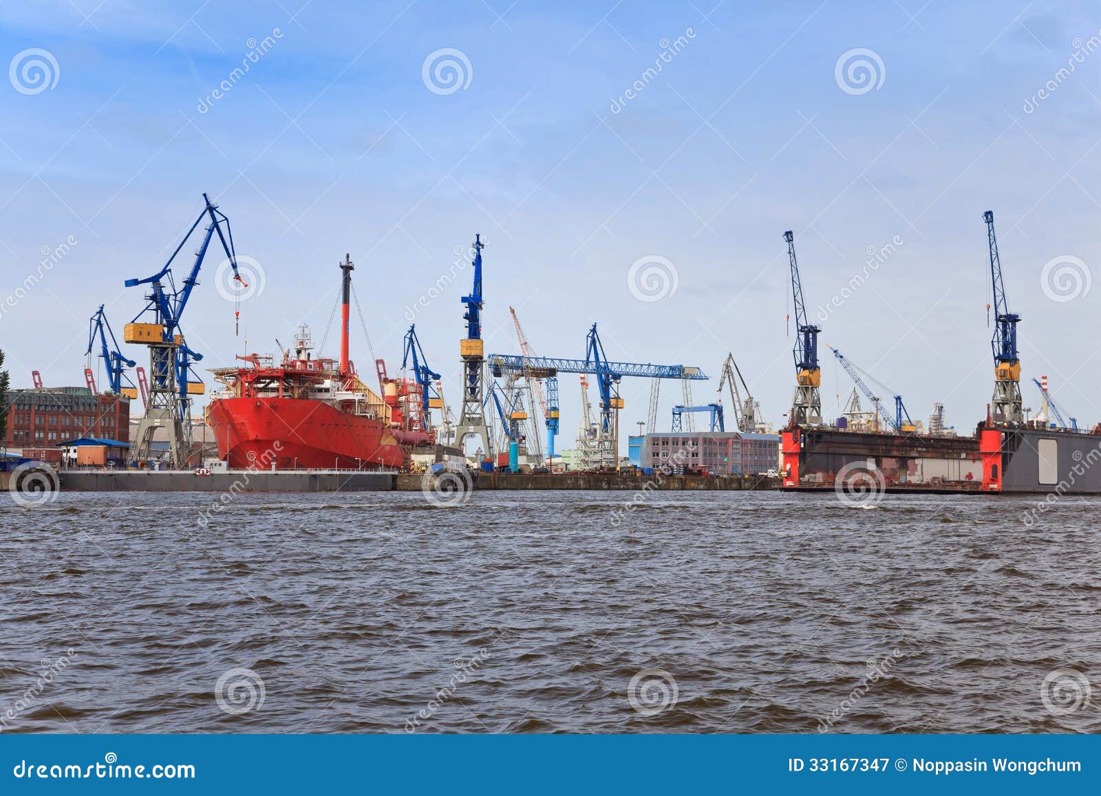 Ship dock stock image. Image of crane, hamburg, shipment - 33167347