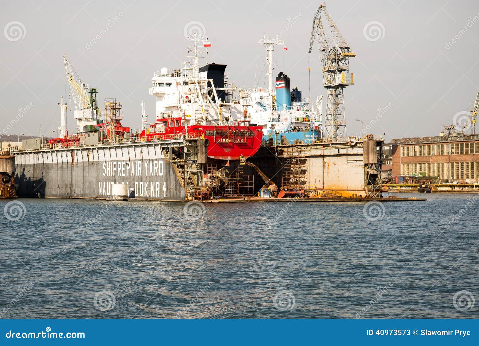 Ship at the dock editorial stock photo. Image of propeller - 40973573