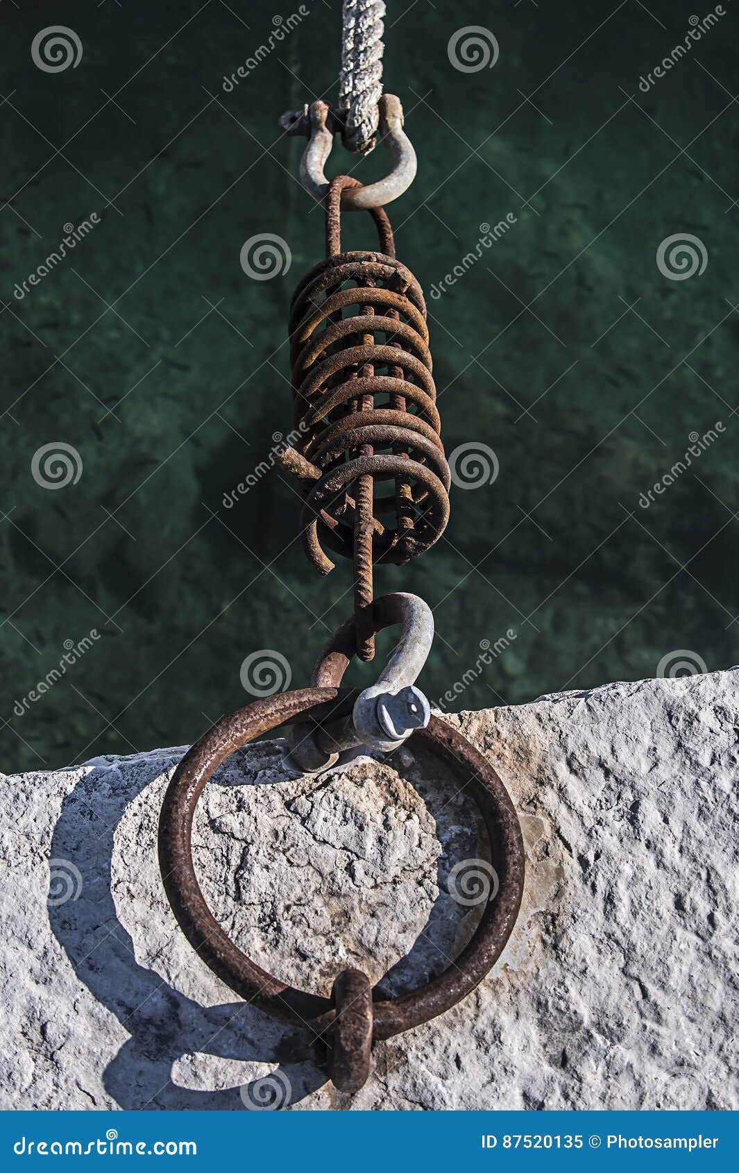 Ship Dock Safety Lock Mechanism Stock Image - Image of tearing, rope ...
